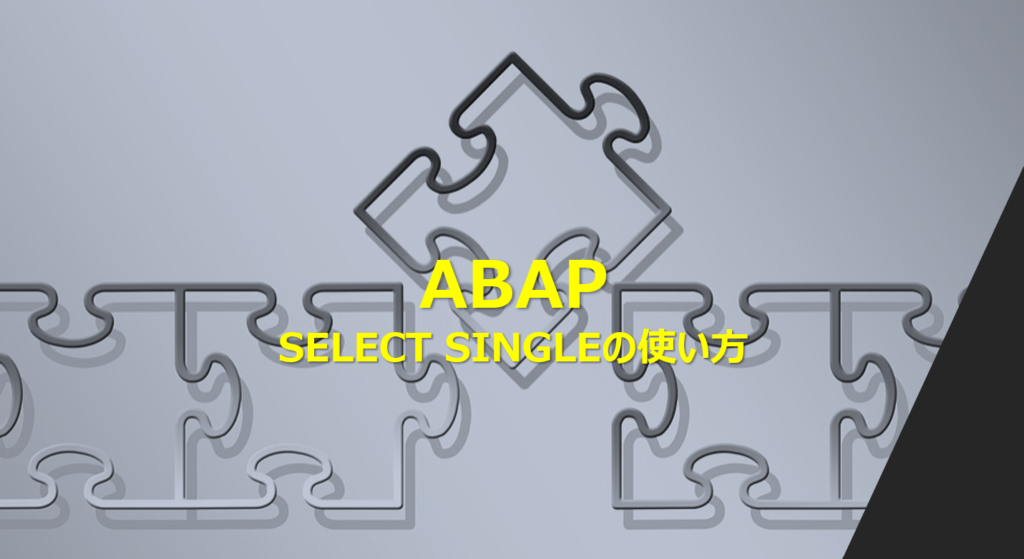 【ABAP】1分で理解するSELECT SINGLE | ビズドットオンライン